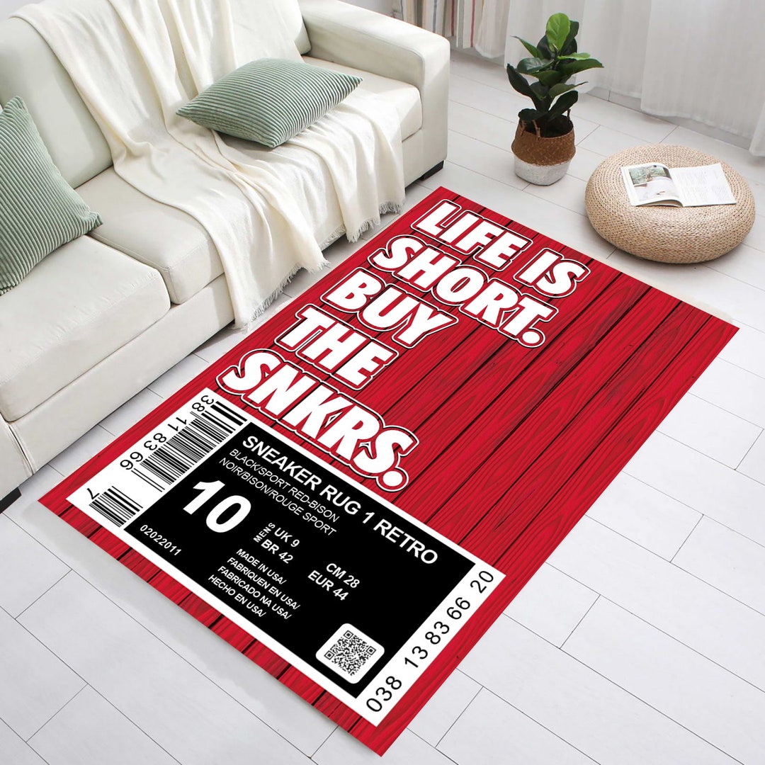 Sneakerhead Rug: Personalized Sneaker Design Area Rug - Etsy