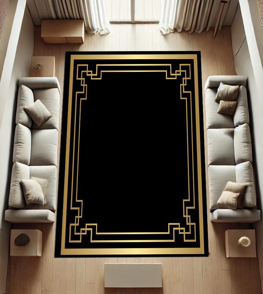 Framed Rug,boho Decor Rug,gold Color Rugs,striped Rug,geometric Rugs ...