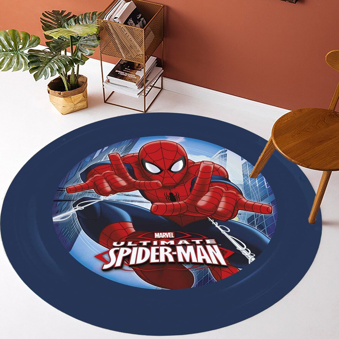 Spiderman Rug,spiderman Pattern Rug,kids Room Rug,boys Rug,red Rug,soft ...