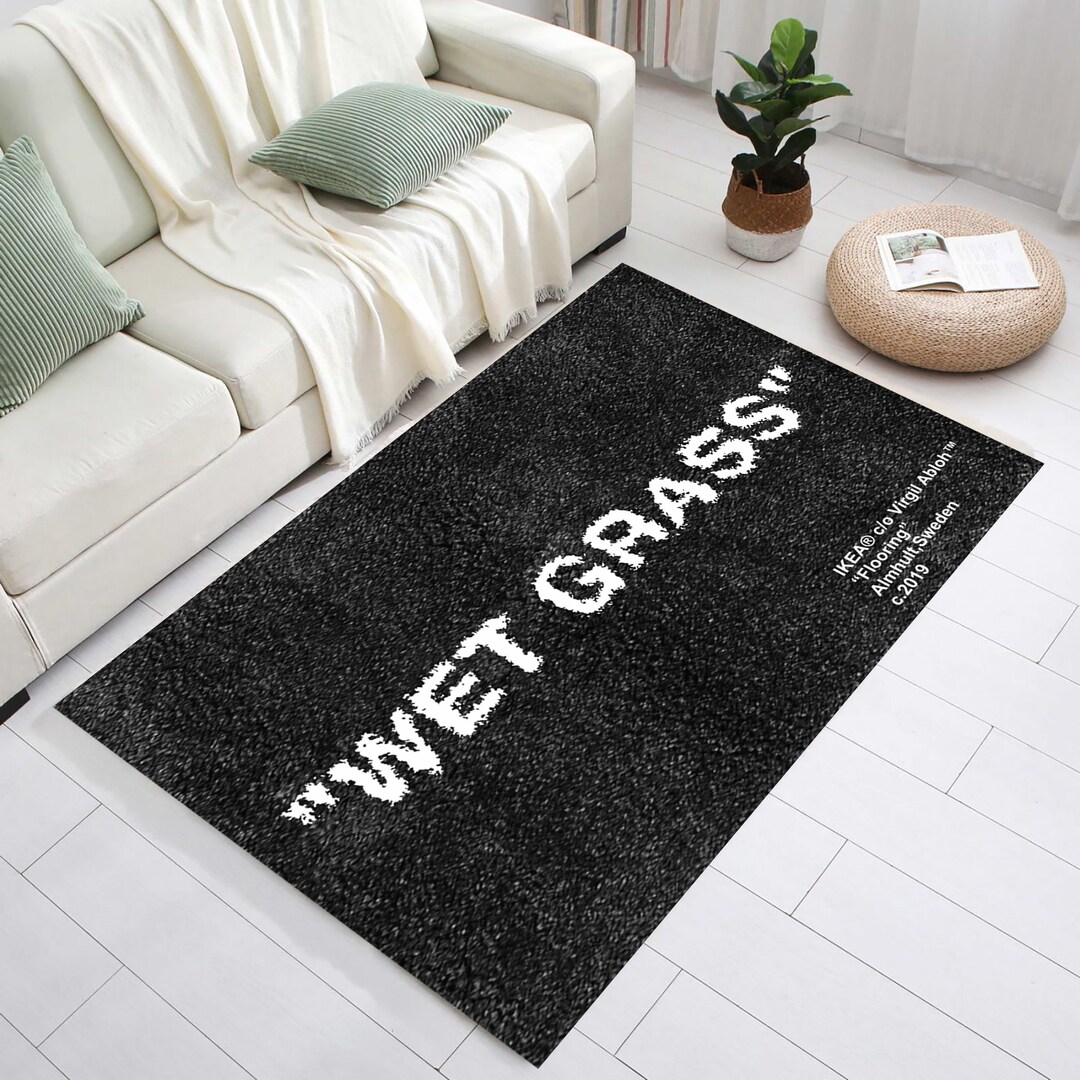 Wet Grass Rug,football Lover Home Decor,wet Grass Carpet,soccer Field ...
