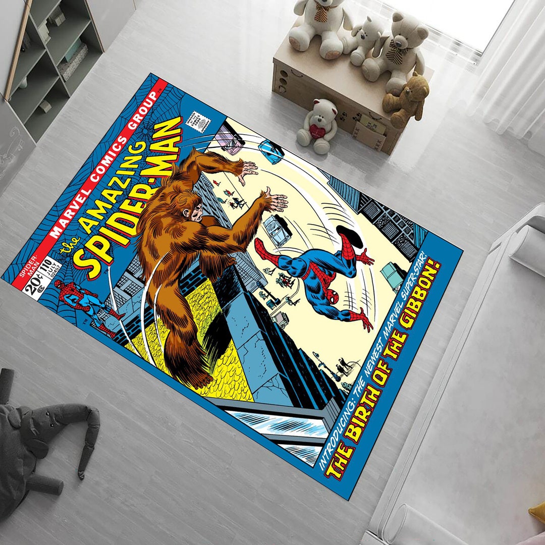 Spiderman Rug,cartoon Character Rug,spider Man Rug,spiderman Comic ...