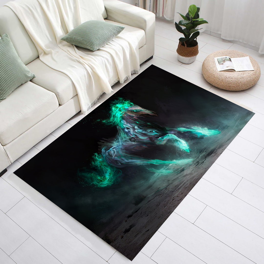 Horse Rug, Horse Pattern Rug,black Rug, Animal Rug,rugs for Living Room ...