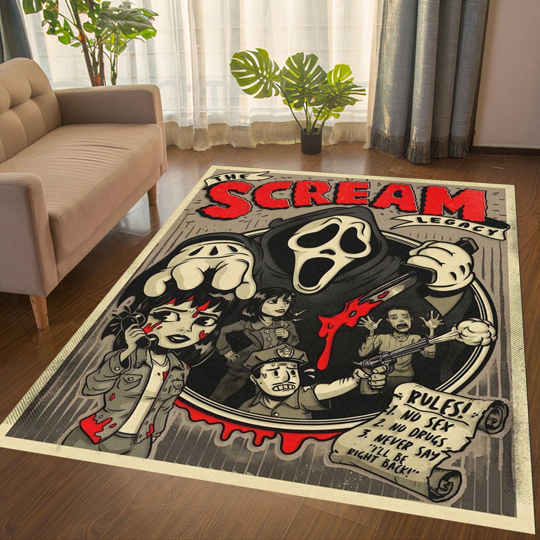 Horror Movie Rug,gift for Son,cinema Rug,cool Rugs,living Room Rug ...