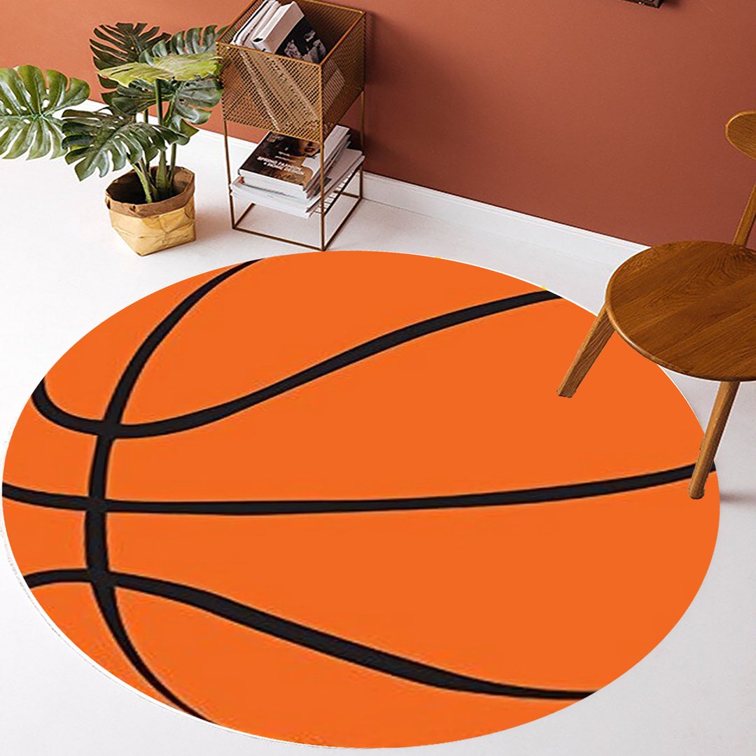 Basketball Rug,sport Rug,ball Rug,round Rug,kids Room Rug,play Room Rug ...