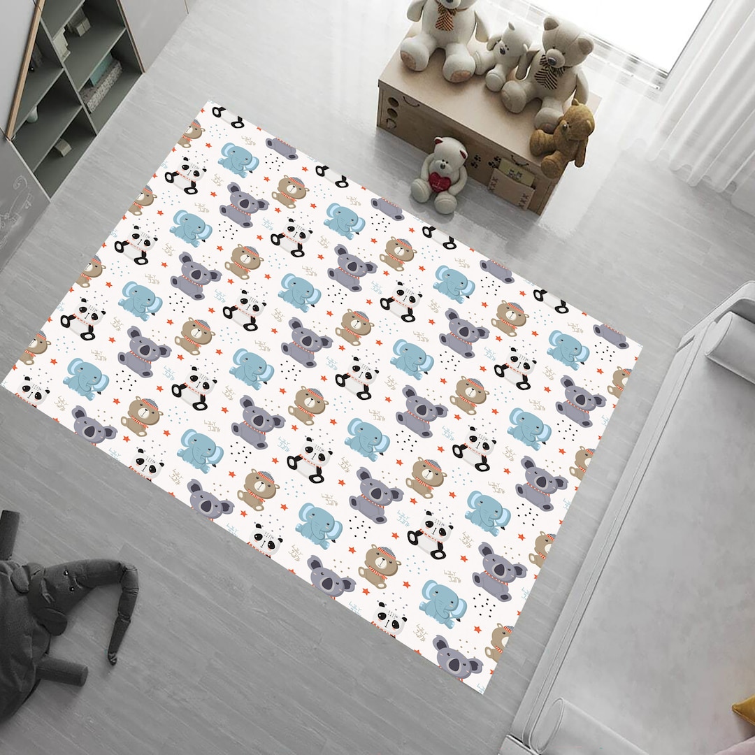 Baby Rug,koala Pattern Rug,baby Playmat,animal Rug,jungle Animal Rug ...