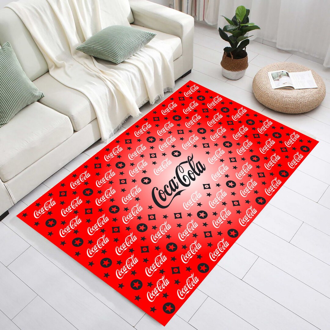 Coca Cola Rug,coca Cola Written Rug,modern Rug,red Rug,living Room Rug ...