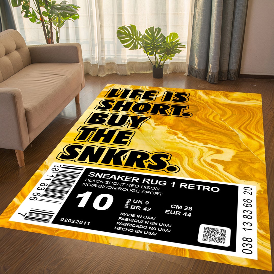 Sneakerhead Hypebeast,custom Sneaker Rug, Customer Label, ,decorative ...