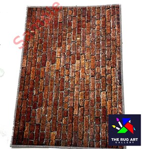 Stone Pattern Rug,farm Decoration,brick Pattern Rug,wall Photo Rug ...