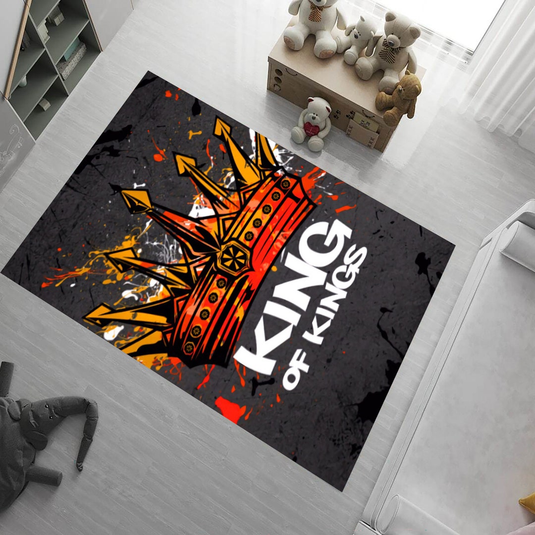 King of Kings, Crown Pattern Rug, King Room Rug, Living Room Rug, the ...