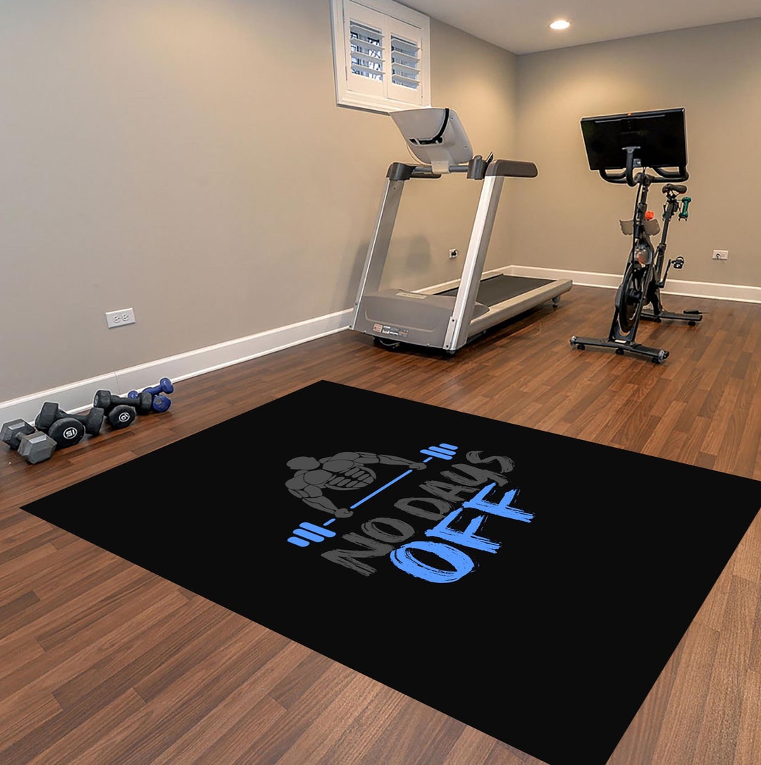 Gym Rug,cardio Rug,strong Man,neon Color No Days Of,motivational Words ...