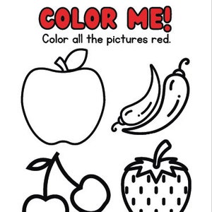 Color Me Worksheets for Kids - Digital Download - Etsy