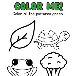 Color Me Worksheets for Kids - Digital Download - Etsy