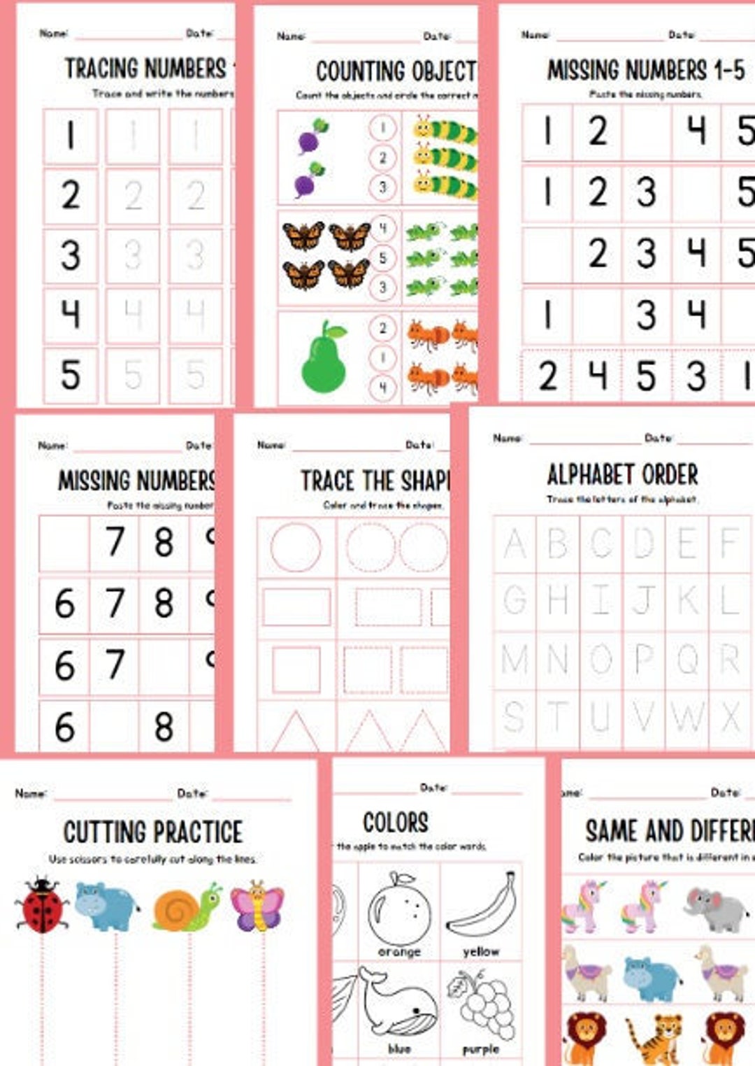 Complete Preschool & Kindergarten Learning Bundle - Etsy