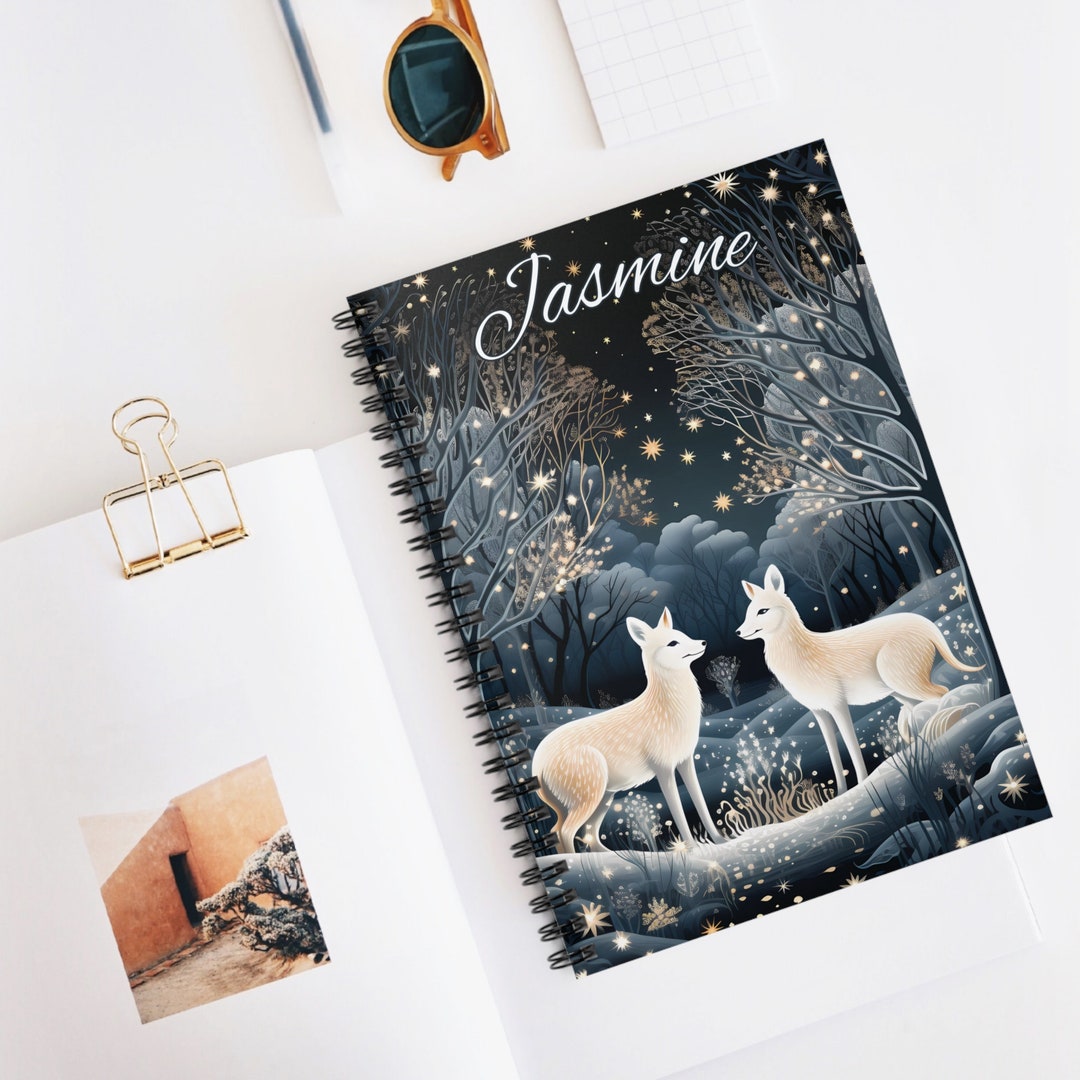 Personalized Spiral Notebook Spiral Journal Winters Night - Etsy
