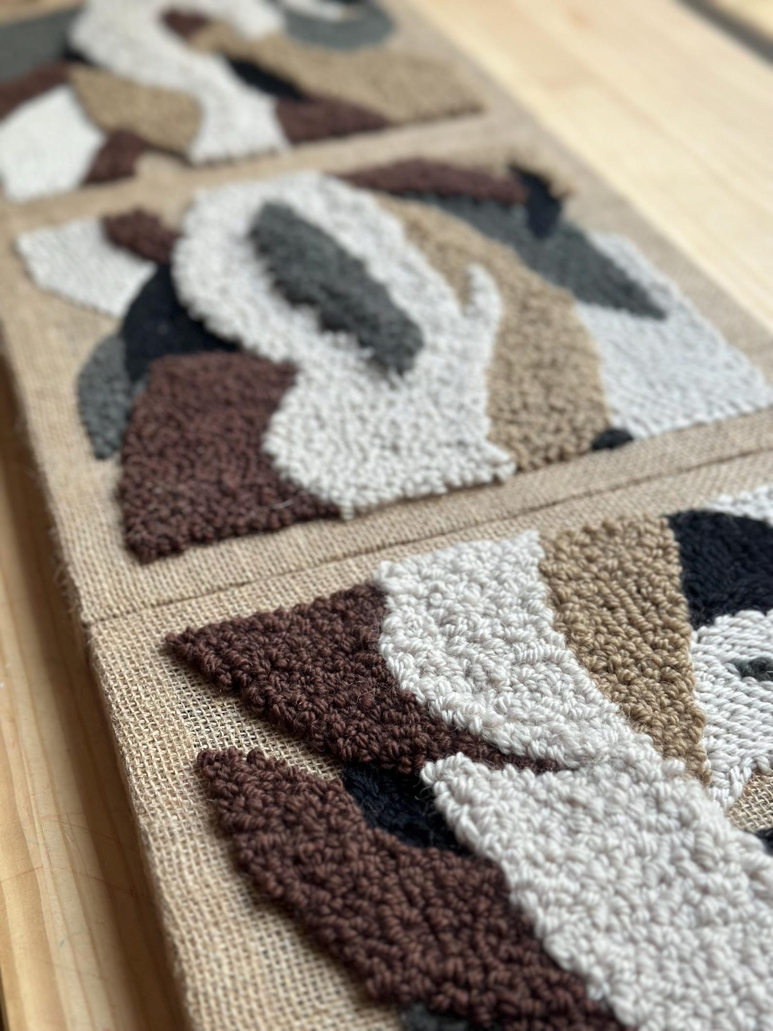 Captivating Forest 3D Textile Artwork, Textured Triptych, Wool Yarn ...