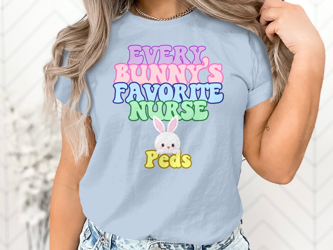 Peds Nurse Bunny Shirt, Nurse Bunny Easter Sweatshirt, Easter Nurse Tee, Easter Nurse Shirt ...