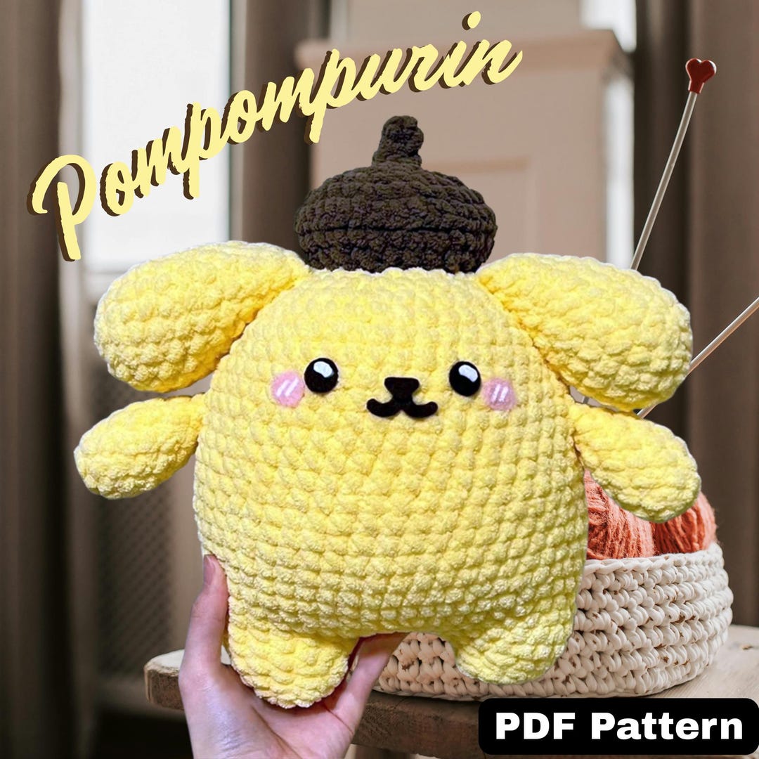 Pompompurin Amigurumi Crochet Pattern – Sanrio Pudding Dog Plushie PDF ...