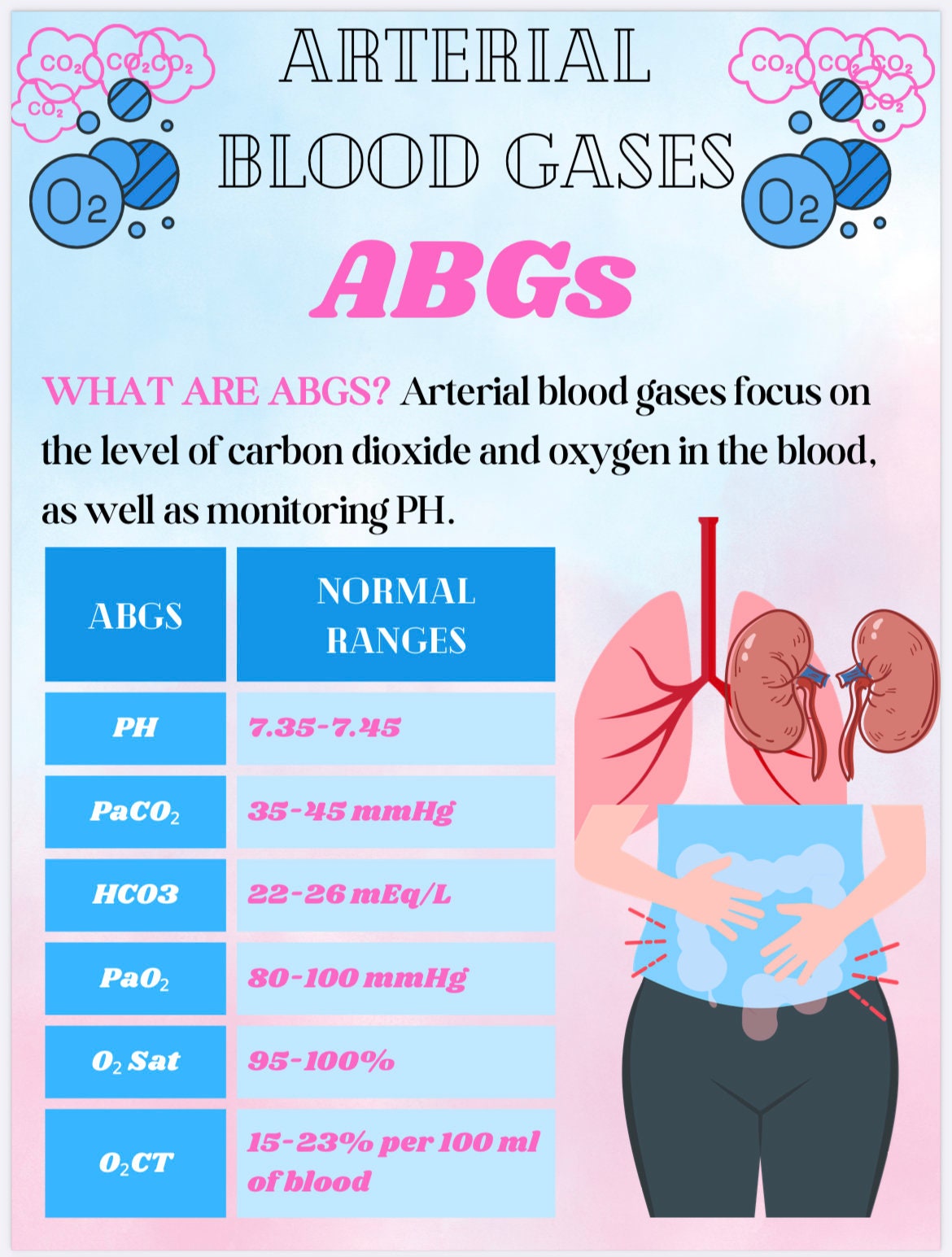 Nursing Abgs Explanation and Practice - Etsy