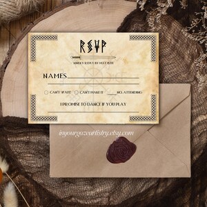 Norse Viking Wedding Invitation Set, Viking Invitation, Details and ...