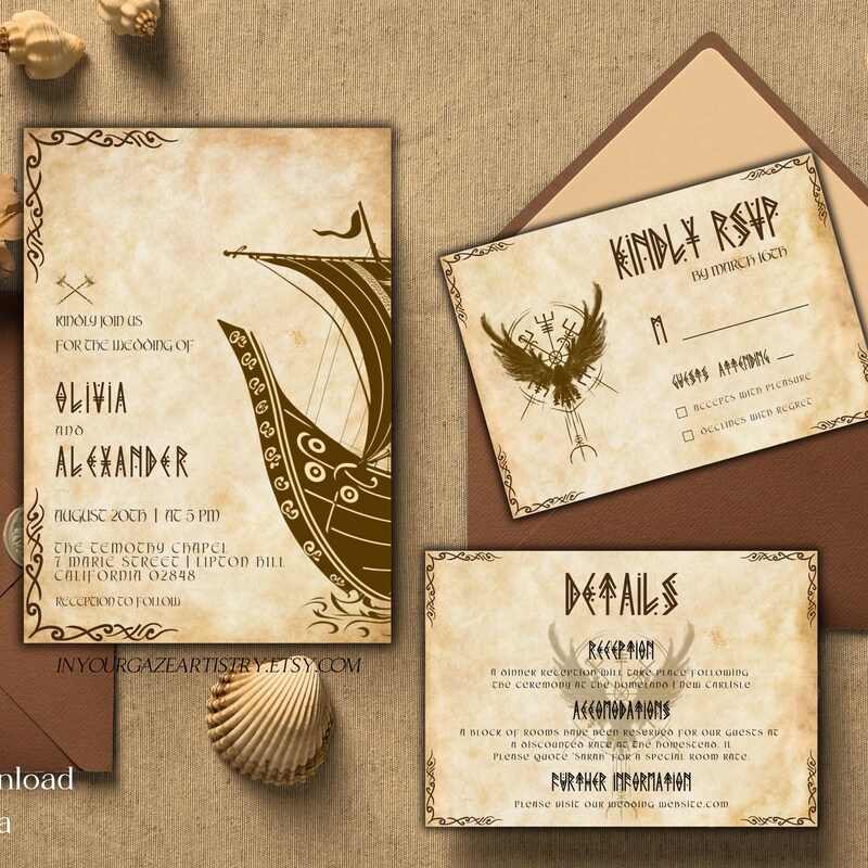 Viking Wedding Invitations - Etsy