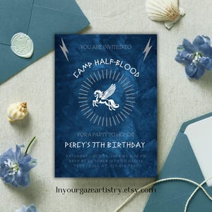 Percy Jackson Camp Half-blood Inspired Birthday Invitation | Instant ...