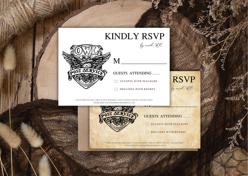 Minimalist Wizard Wedding Invitation, Magical Deer Invitation Template ...