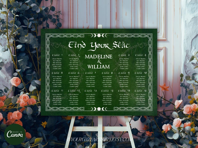 LOTR Wedding Seating Chart Template Nerdy Wedding Middle Earth Table ...