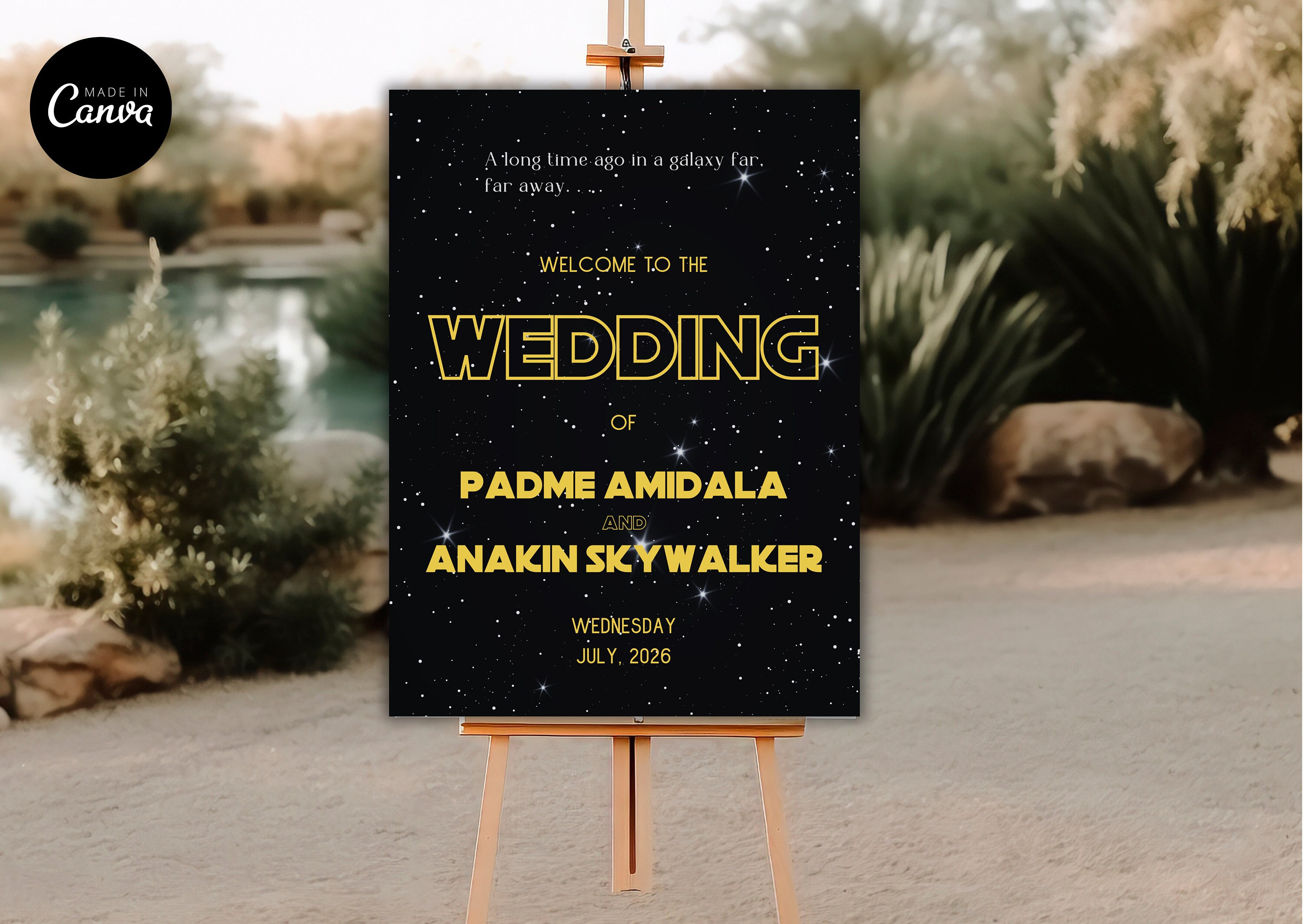 Sci Fi Welcome Sign Digital Template, Sci Fi Wedding, Instant Download ...
