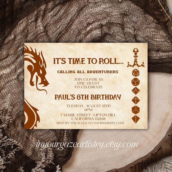 Dungeons and Dragons Wedding Invitations - Etsy