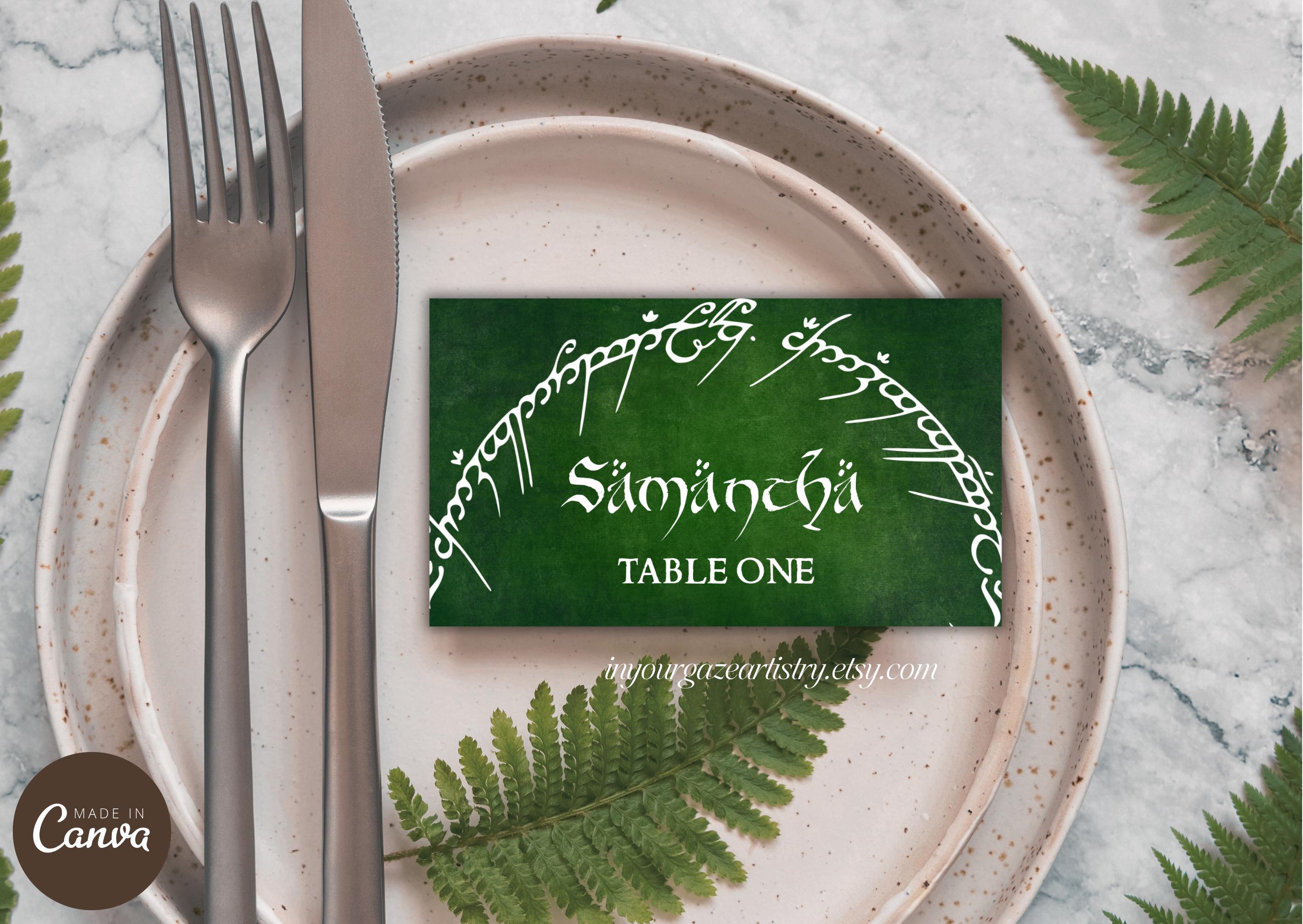 Editable LOTR Wedding Set Large Bundle Templates, Geek Wedding, Tolkien ...