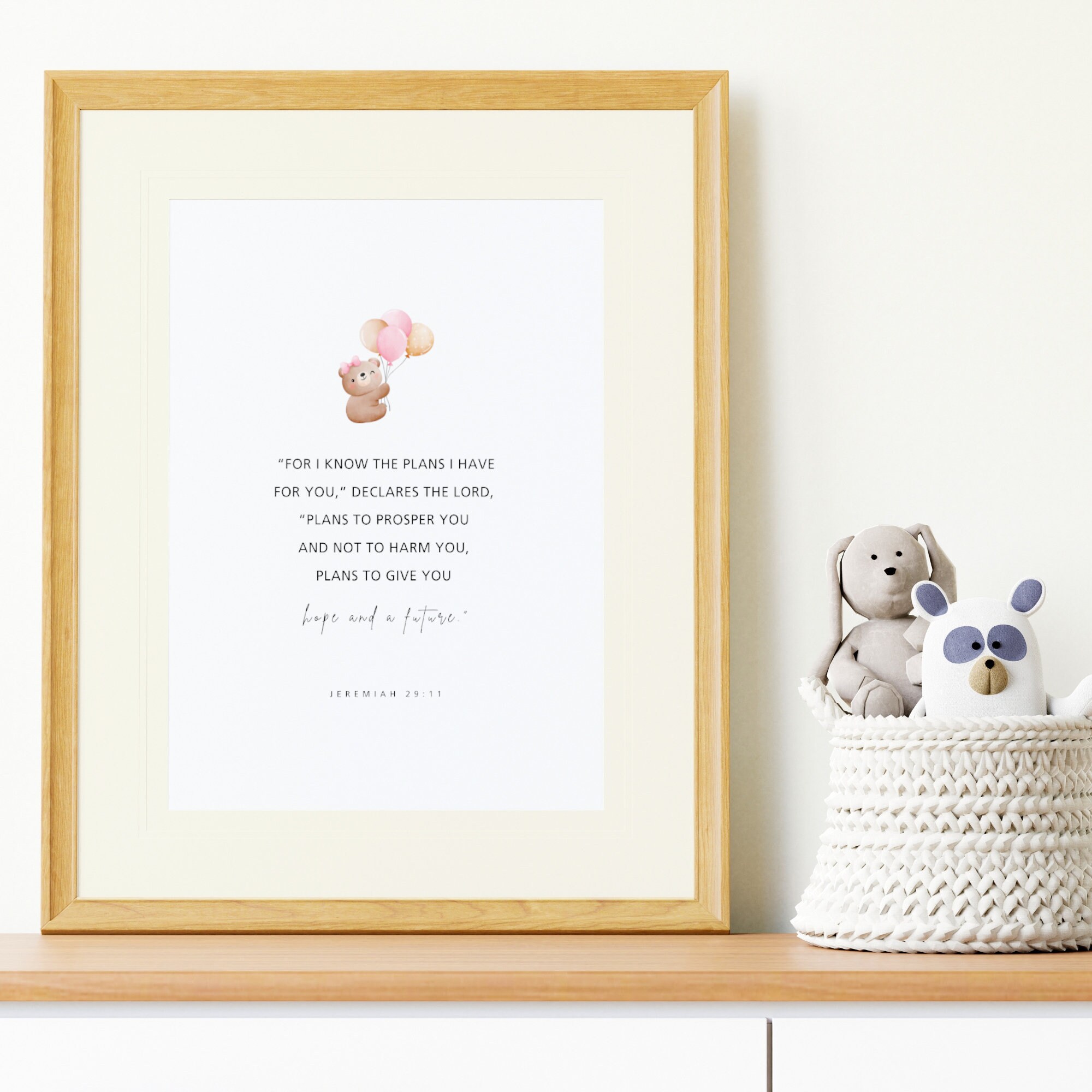 Jeremiah 29:11, for I Know the Plans I Have for You, Nursery Bible ...