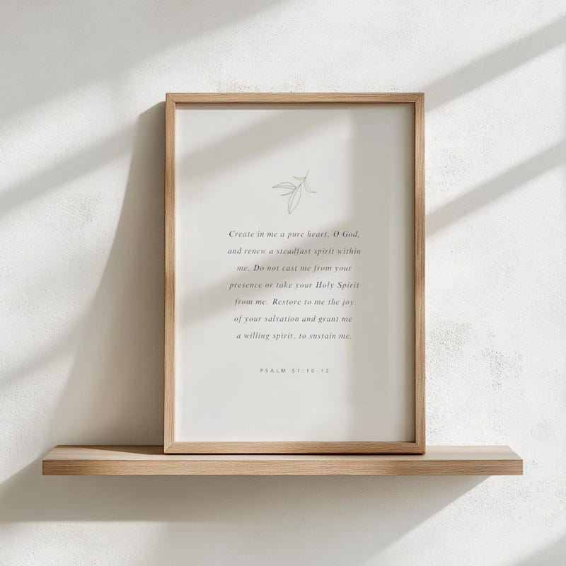 Psalm 51:10 Poster - Etsy UK
