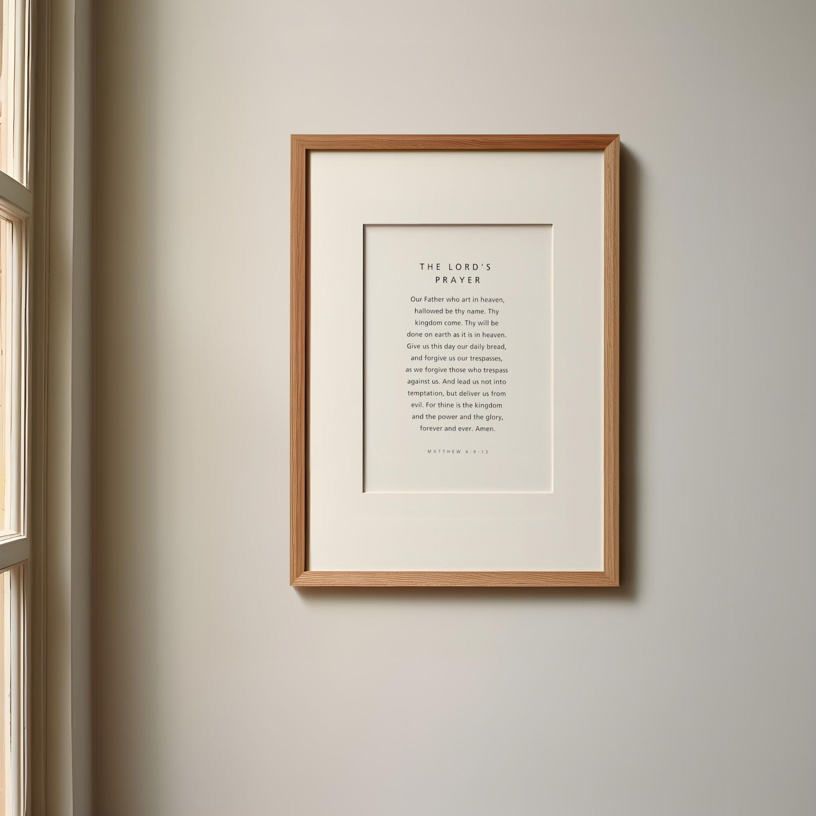 Matthew 6:9-13, the Lord's Prayer Printable, Prayer Printables, the ...