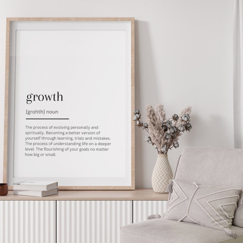 Growth Definition Print, Growth Quote, Definition Printables ...