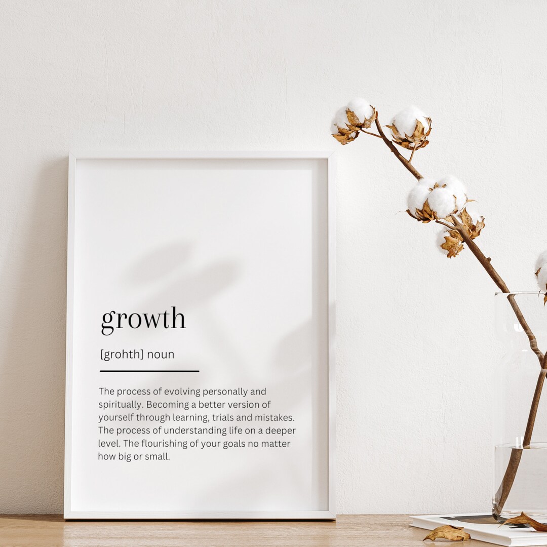 Growth Definition Print, Growth Quote, Definition Printables ...