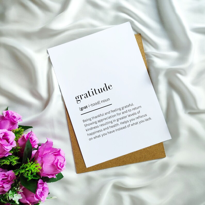 Gratitude Definition Print, Gratitude Wall Art, Dictionary Art Print ...
