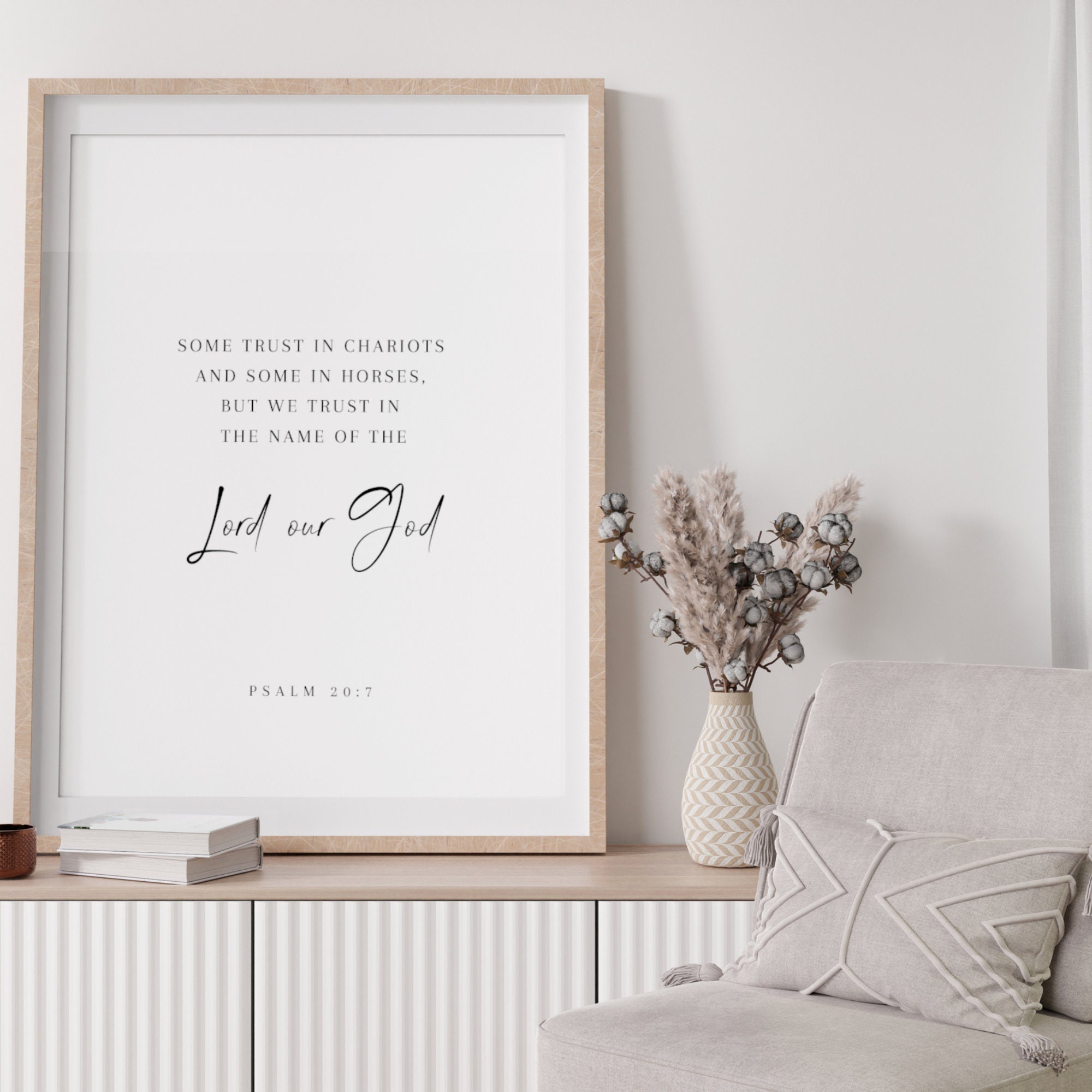 Psalm 20:7, Some Trust in Chariots and Some in Horses, Christian Prints ...