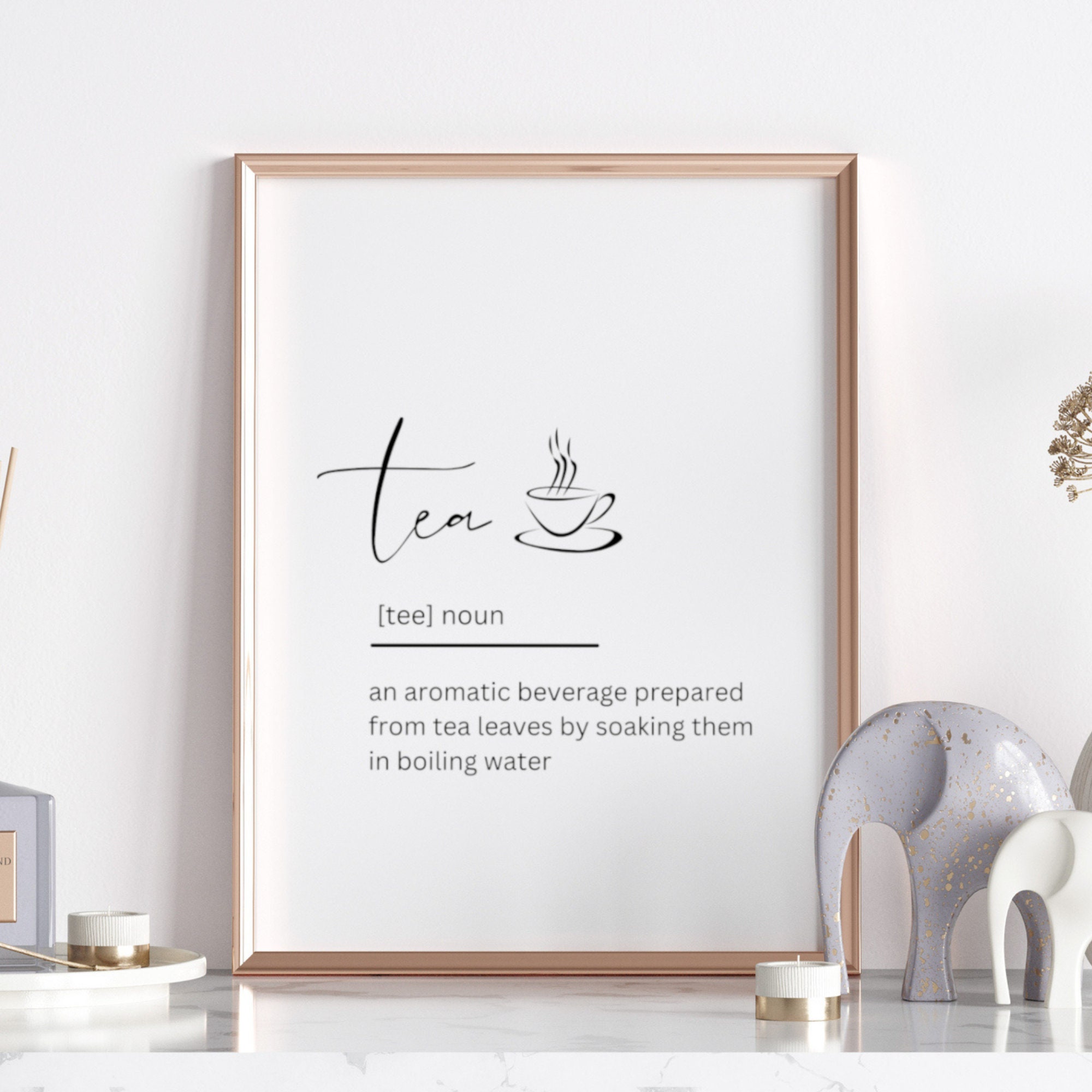 Tea Poster, Tea Definition Print, Dictionary Art, Definition Printables ...