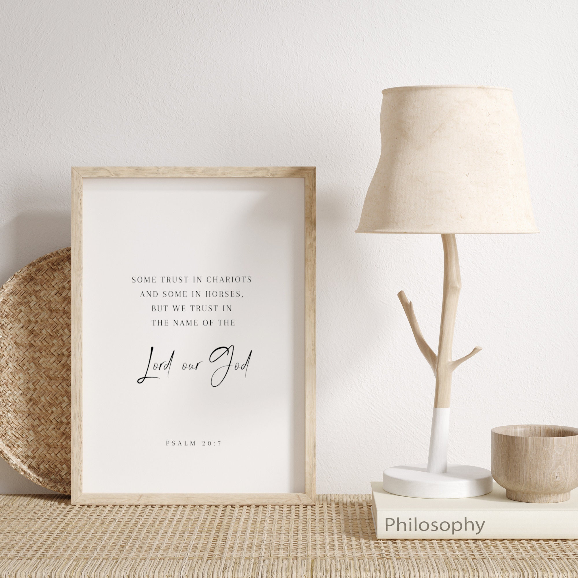 Psalm 20:7, Some Trust in Chariots and Some in Horses, Christian Prints ...