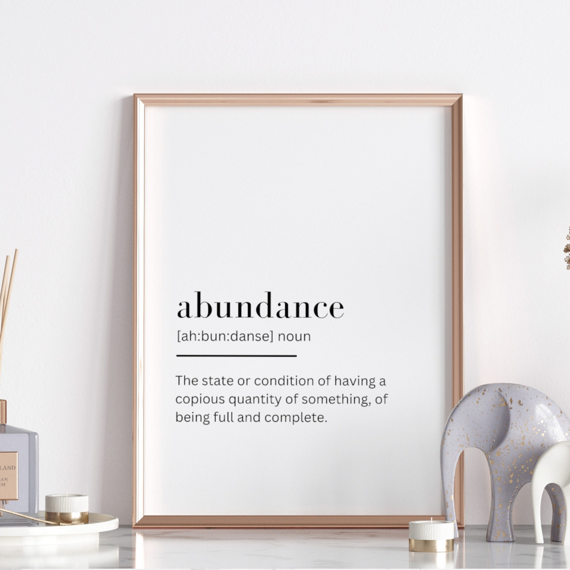Abundance Definition Print, Abundance Wall Art, Definition Poster ...