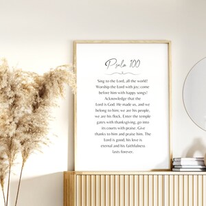 Psalm 100, Psalm 100 Printable, Worship the Lord, Bible Verse Printable ...