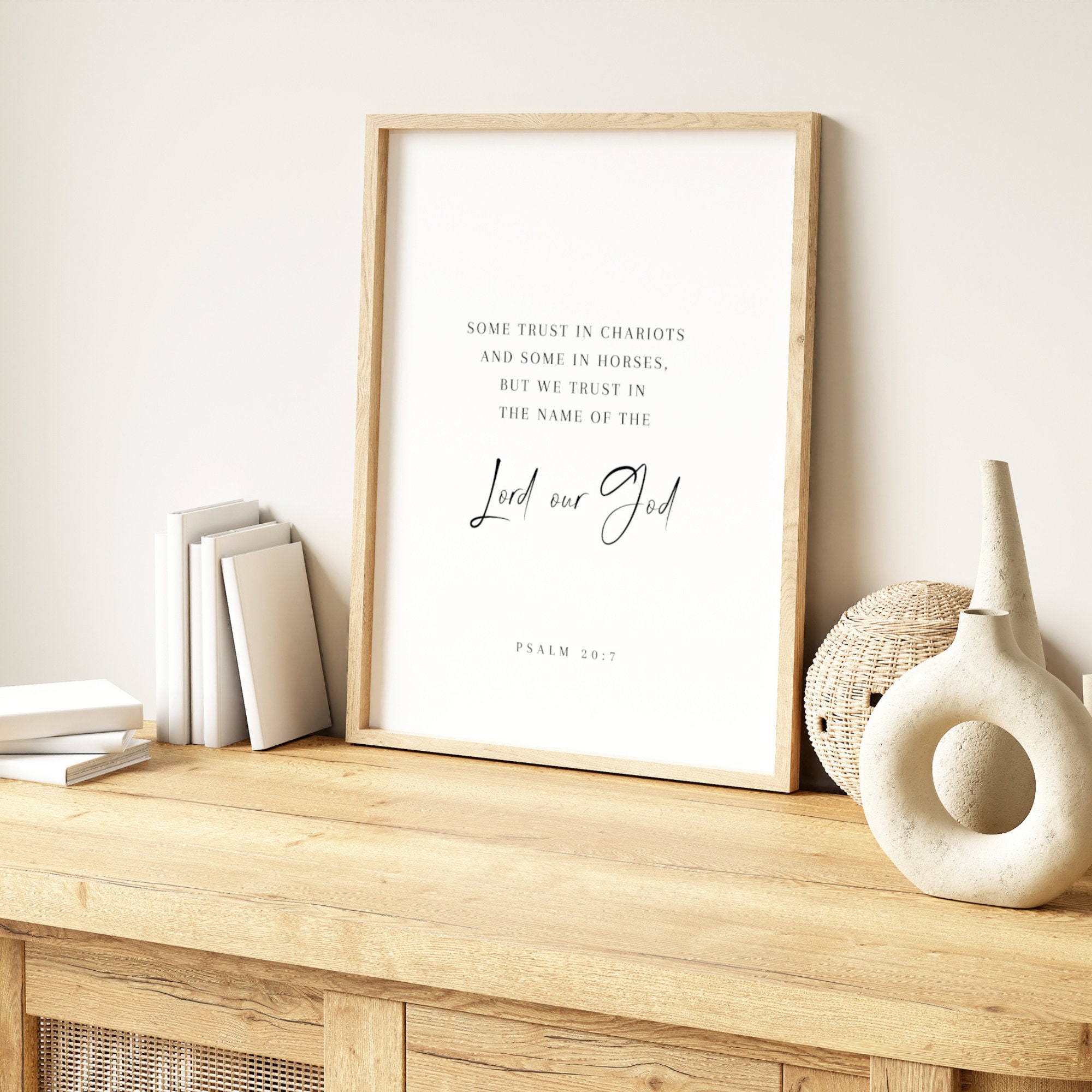 Psalm 20:7, Some Trust in Chariots and Some in Horses, Christian Prints ...