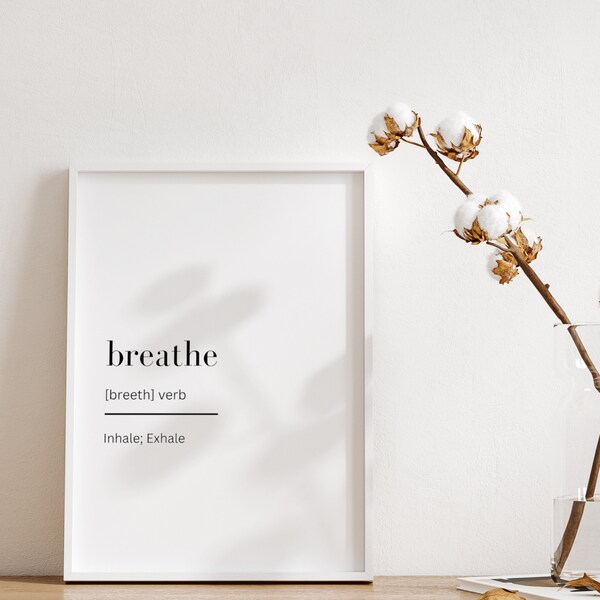 Inhale Exhale Print - Etsy