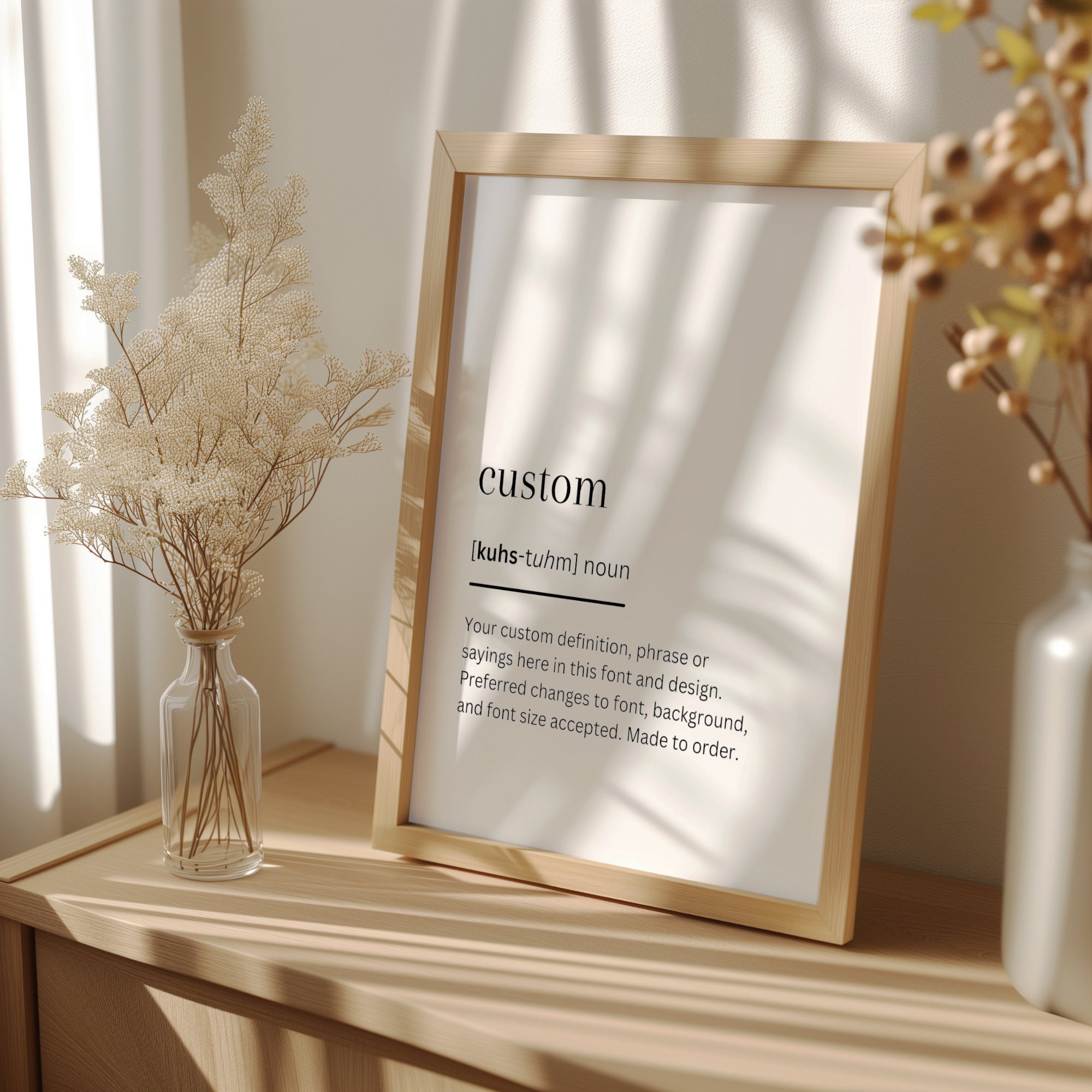 Custom Definition Print, Custom Print, Birthday Gift Printable, Custom ...