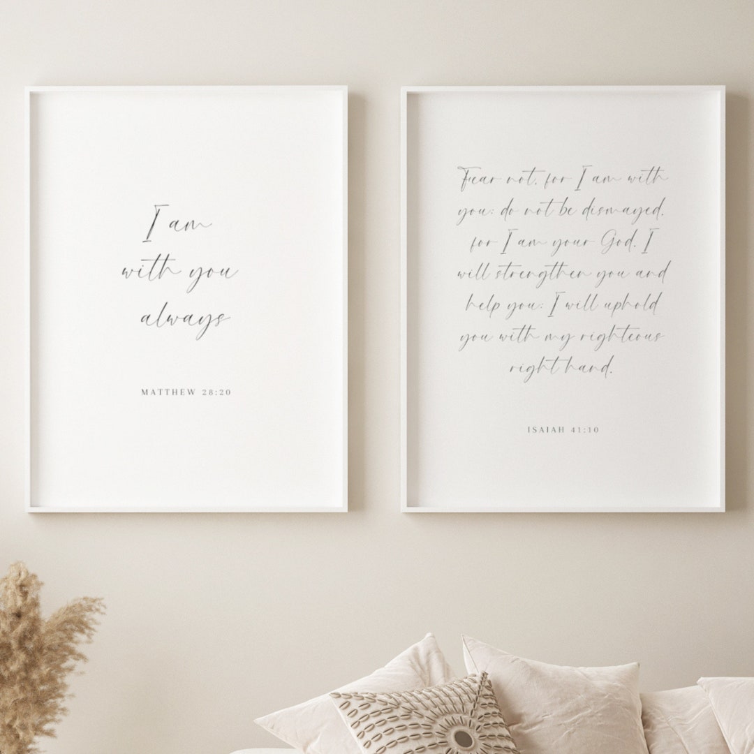 Set of 2 Bible Verse Printable, Scripture Wall Art, Christian Decor ...