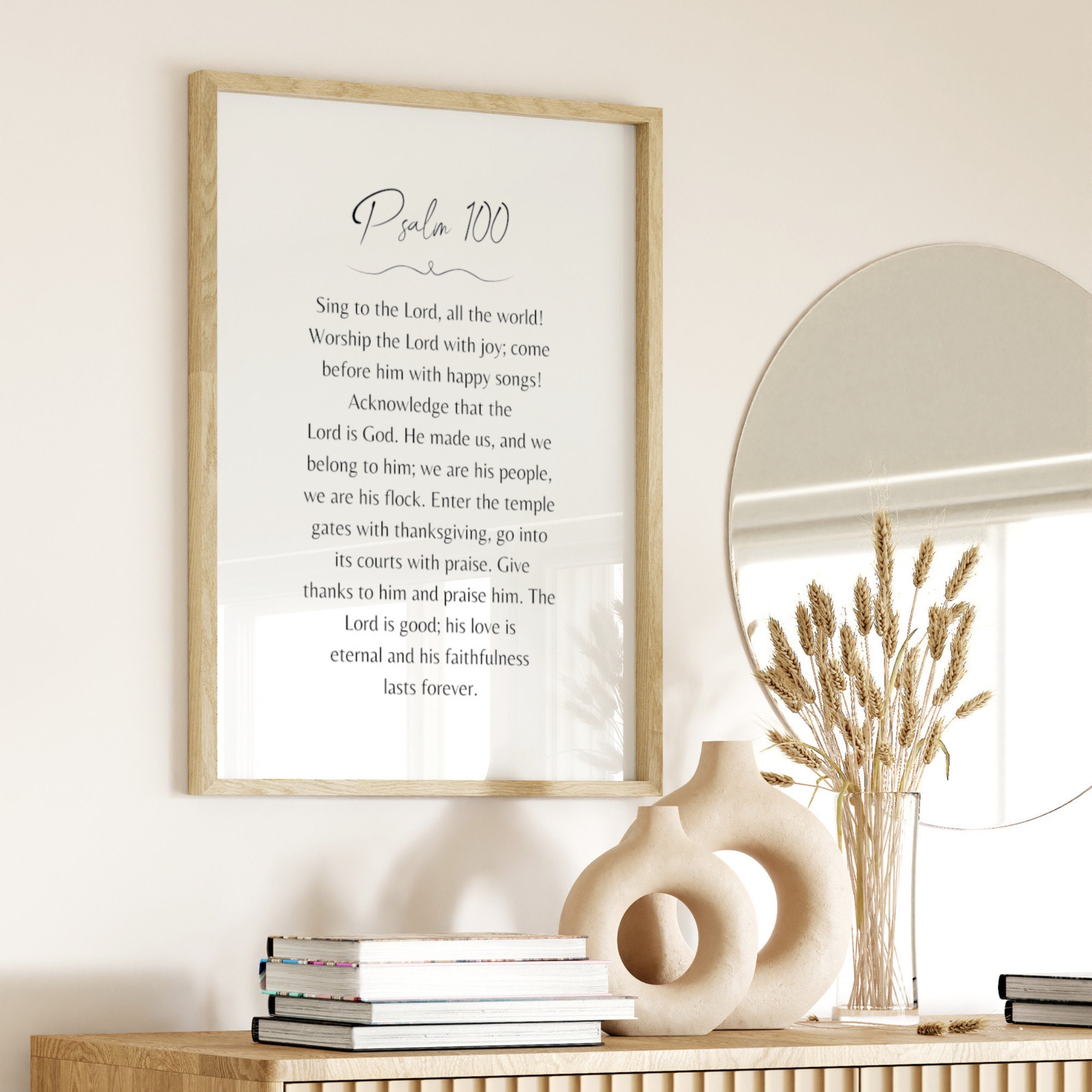 Psalm 100, Psalm 100 Printable, Worship the Lord, Bible Verse Printable ...