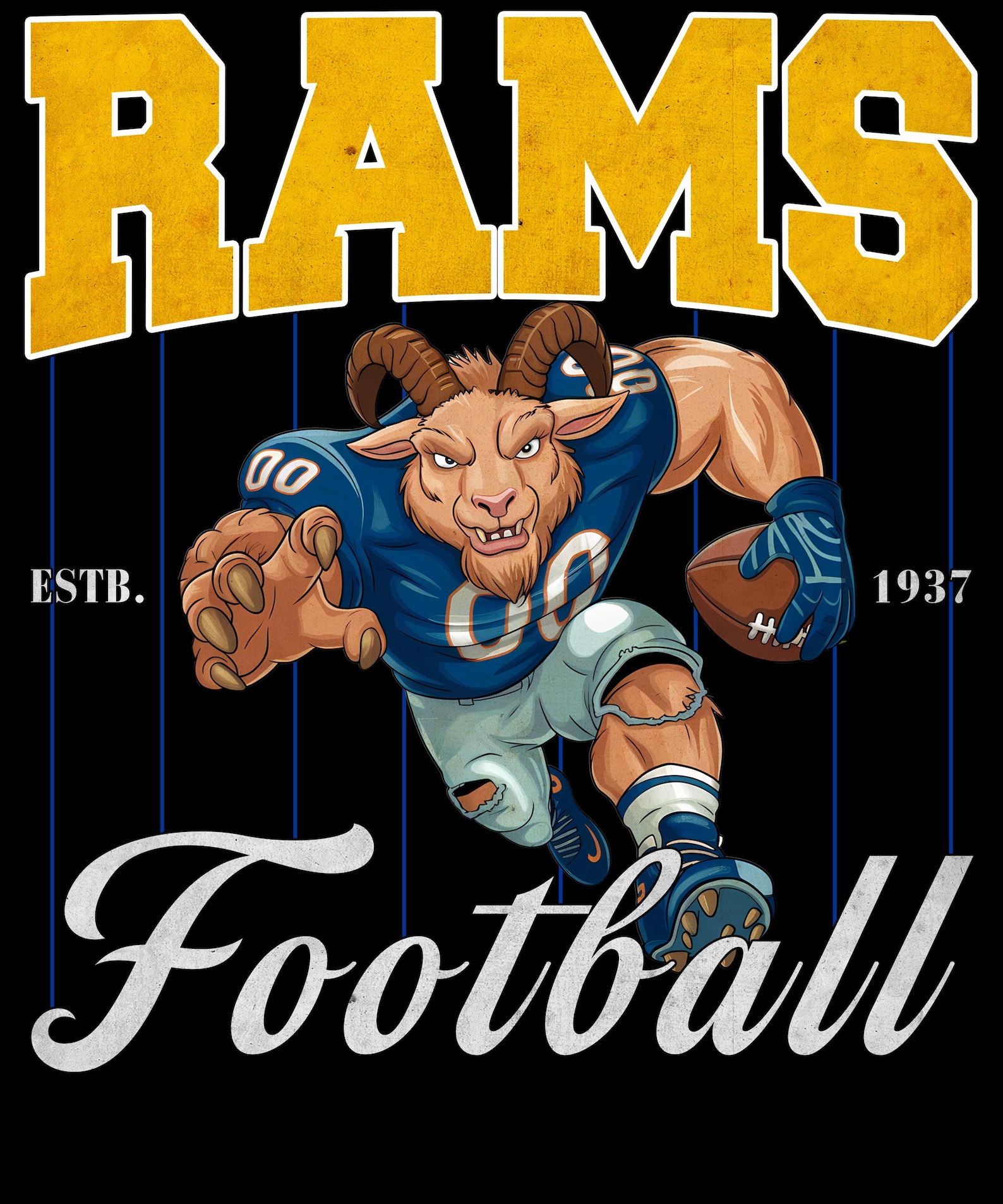 Vintage Los Angeles Rams Football Graphic File Digital Download - Etsy