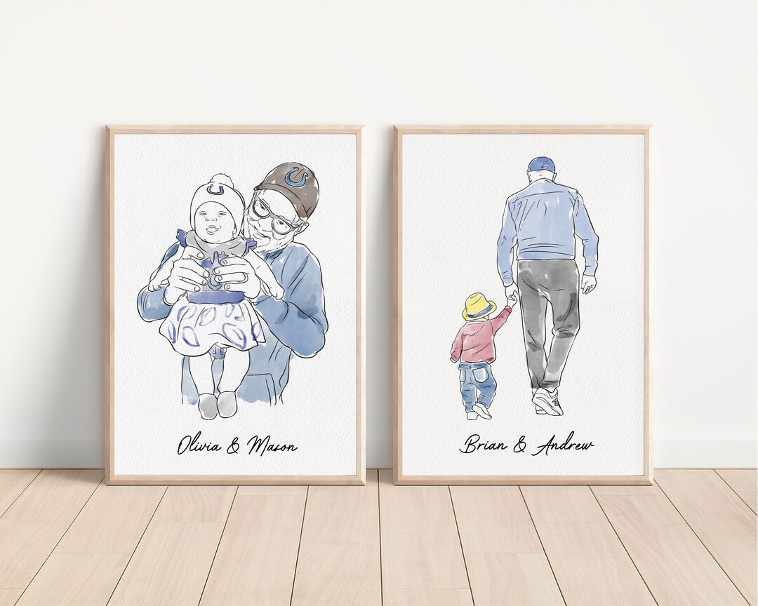 Custom Line Art Portrait From Photo, Custom Line Drawing, Family ...