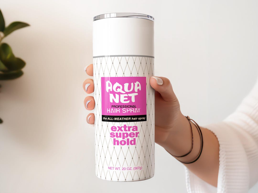 Aqua Net WHITE Extra Super Hold 80's Queen of Hairspray 20 Oz Skinny ...