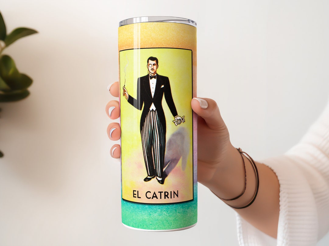 Loteria El Catrin Tumbler: Mexican Bingo Card Game, 20 Oz Stainless ...